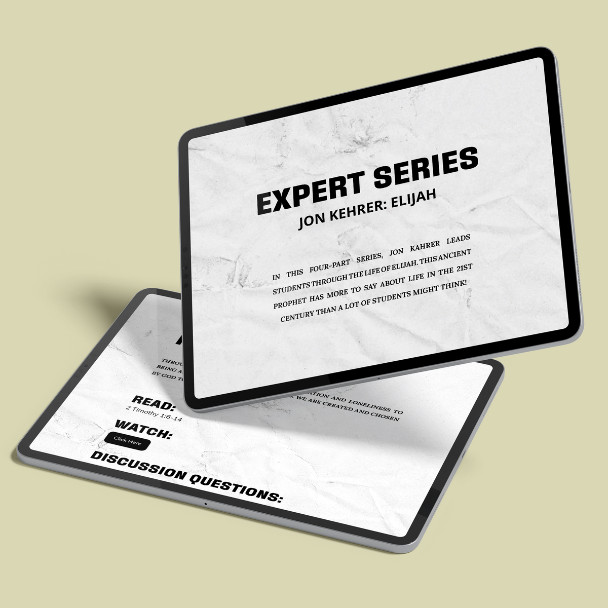 Expert Series - 4 Junior High Lessons on Elijah with Jon Kehrer ...